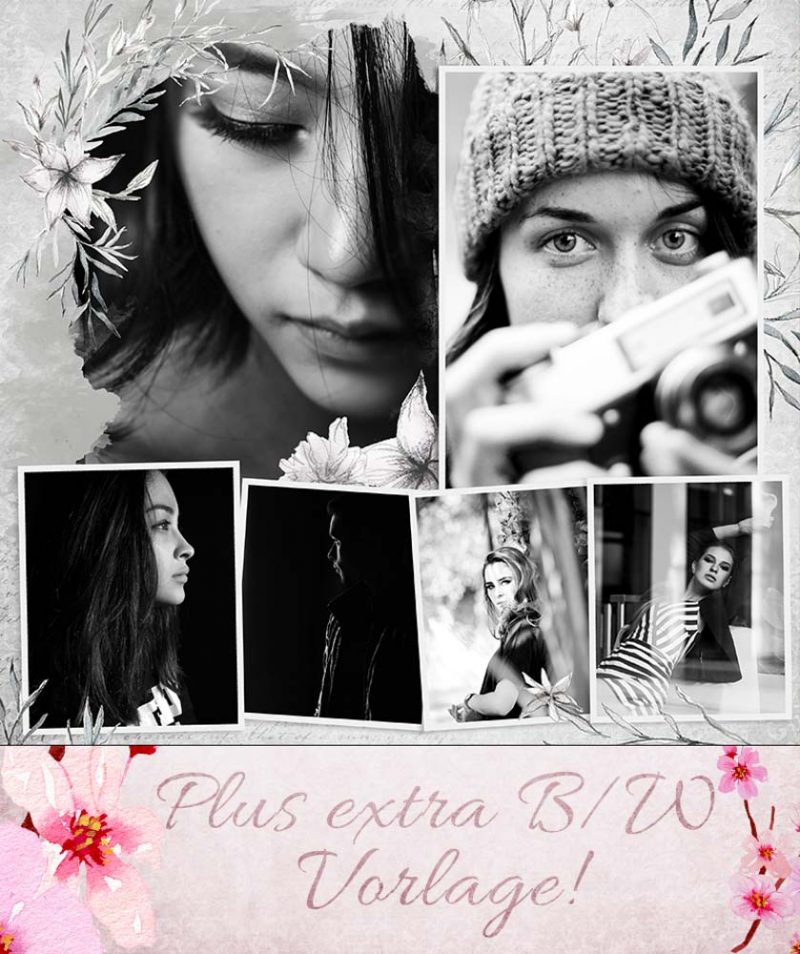 Collage Bloom - 5 Vorlagen • Taydoo